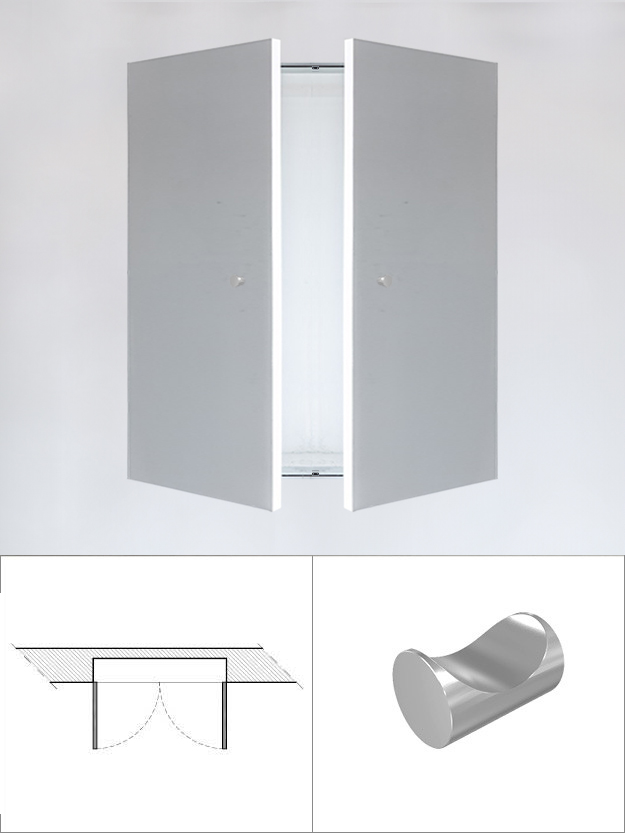 Invisible double panels cm 100x100 | Invisible-door