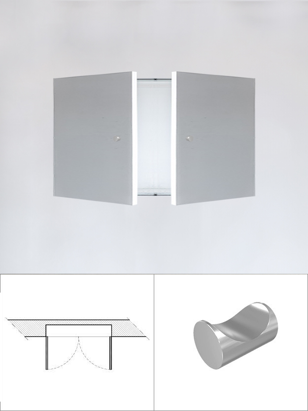 Invisible double panels cm 140x50 | Invisible-door