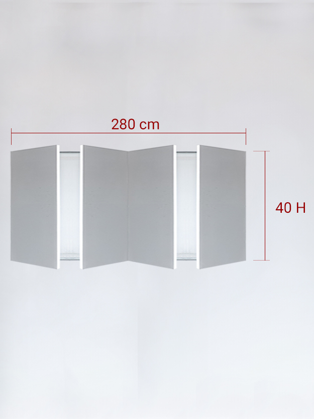 Invisible quadruple panels cm 280x40 | Invisible-door