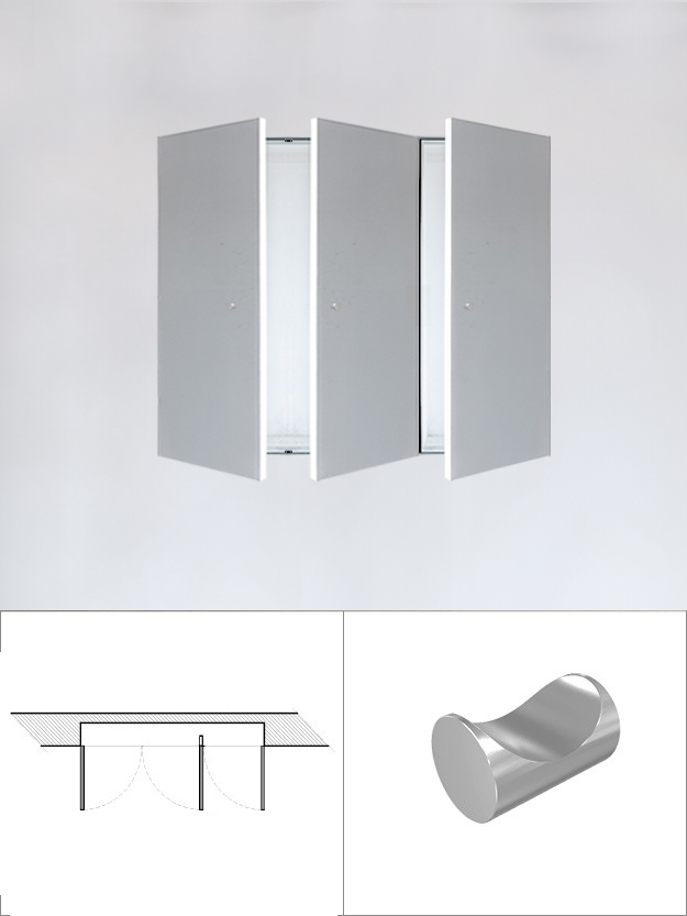 Invisible triple panels cm 120x80 | Invisible-door